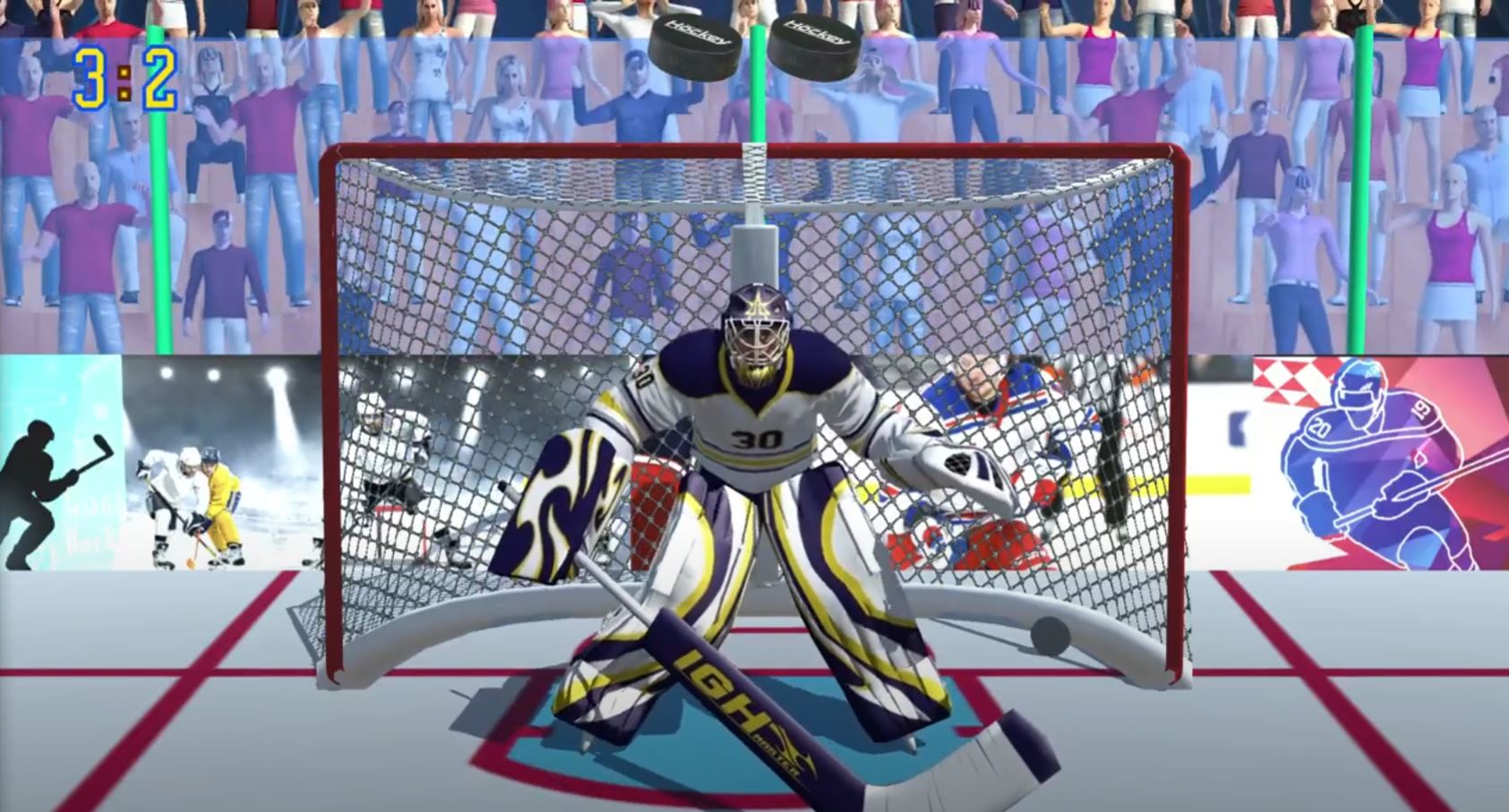 Projector Game Hockey for Throw Wall