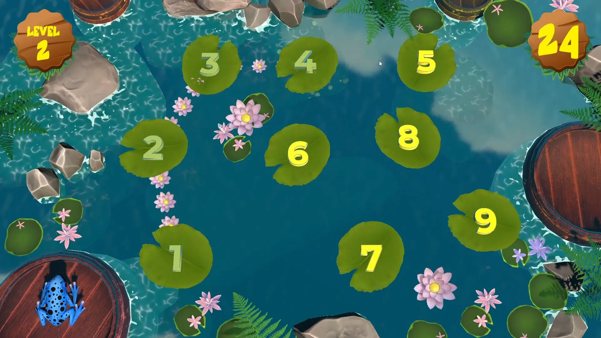 Game Frog Make a Path for Interactive Floor